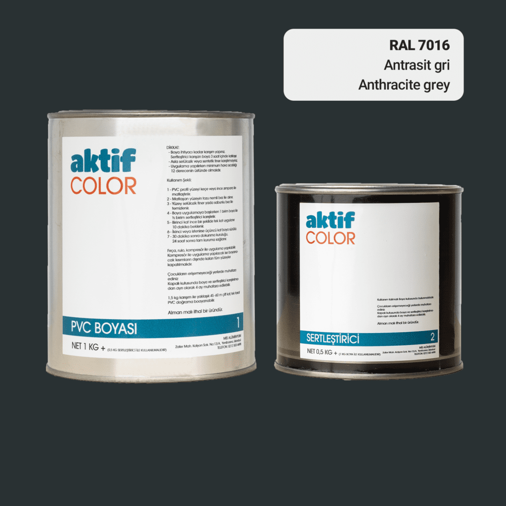 PVC Boyası Antrasit Gri: RAL 7016 ile Modern ve Dayanıklı